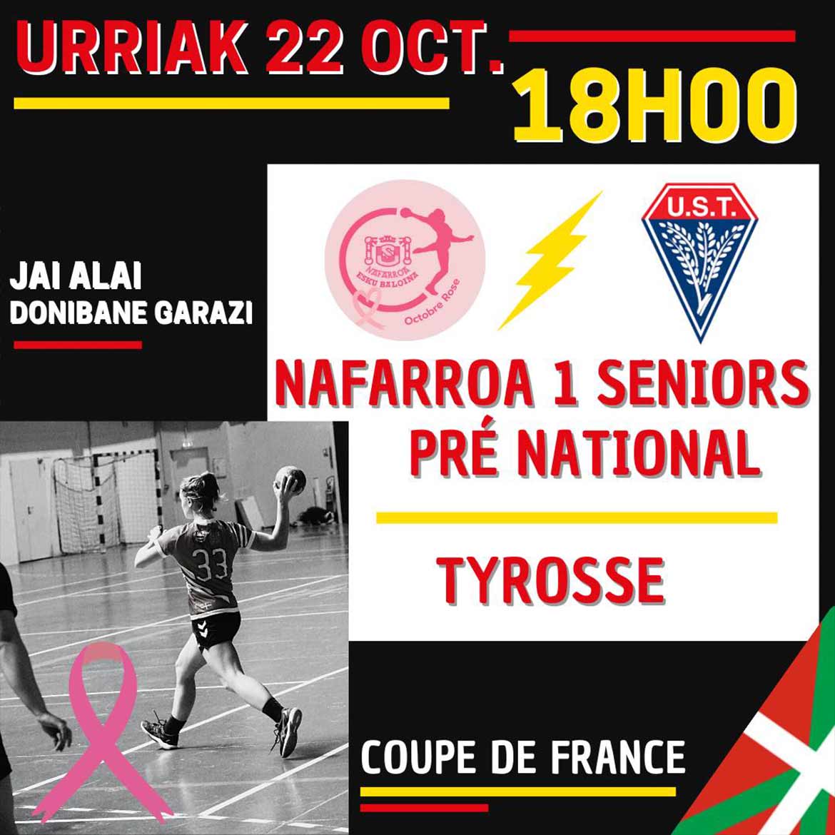 Programme du week-end du 22/23 octobre - US NAFARROA HANDBALL